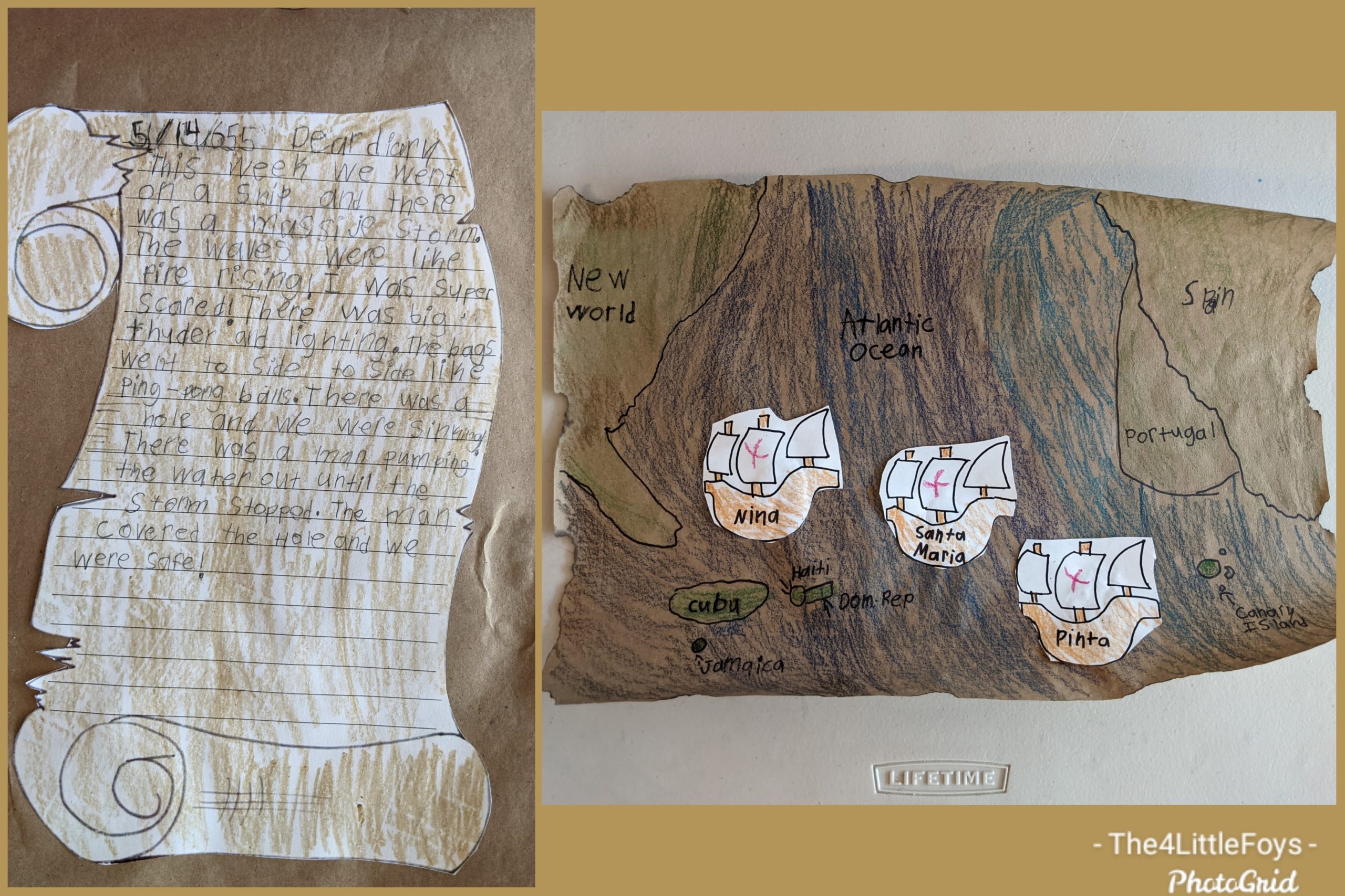 Christopher Columbus - Map Making - The 4 Little Foys